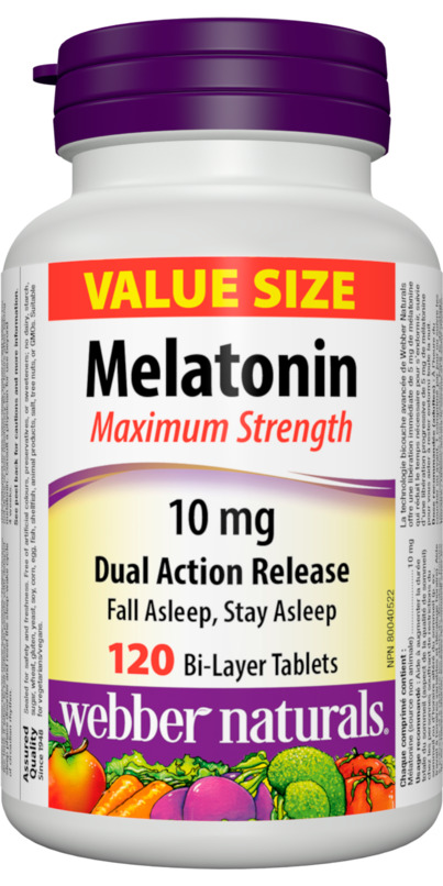 Buy Webber Naturals Melatonin Maximum Strength 10mg Dual Action Release ...
