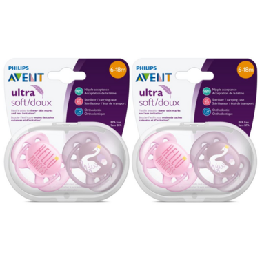 Buy Philips AVENT Ultra Soft Pacifier Hello Princess and Swan Designs ...