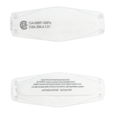 Buy CANADAMASQ Q100 CSA Certified N95 Respirator Mask Extra Small White ...
