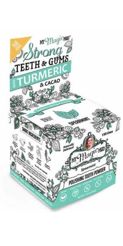 Buy My Magic Mud Turmeric & Cacao Polishing Tooth Powder Spearmint at ...