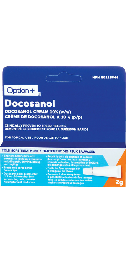 Acheter la crème Option+ Docosanol pour le traitement des feux sauvages ...