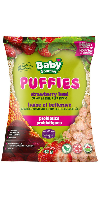 Buy Baby Gourmet Puffies Probiotics Strawberry Beet Quinoa Puff Snacks ...