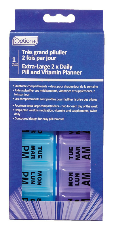 Buy Option+ Extra-Large 2x Daily Pill and Vitamin Planner at Well.ca ...