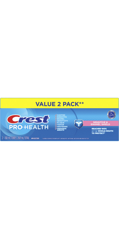 Buy Crest Pro-Health Sensitive & Enamel Shield Toothpaste Pack at Well ...