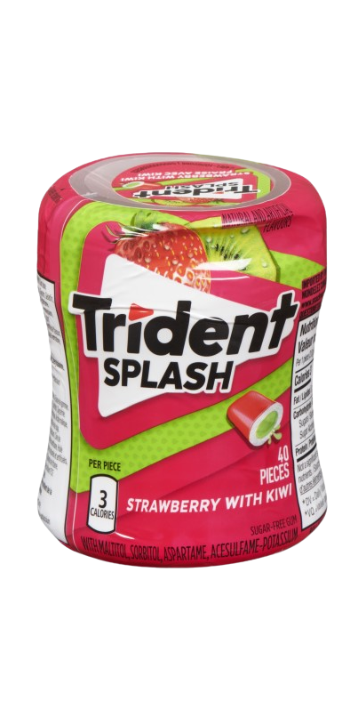 Buy Trident Splash Strawberry With Kiwi Sugar-Free Gum Bottle at Well ...