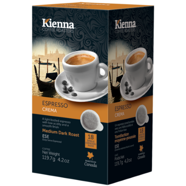 Achetez des dosettes d'espresso Crema de Kienna Coffee Roasters chez ...