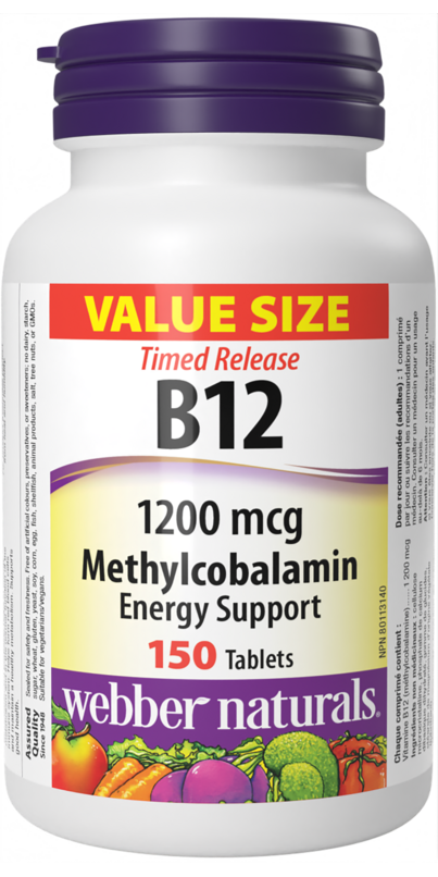 Buy Webber Naturals Timed Release Vitamin B12 1200mcg Methylcobalamin ...