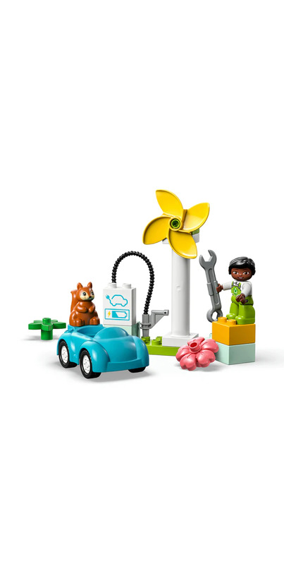 Buy LEGO DUPLO Town Wind Turbine and Electric Car Building Toy Set at ...