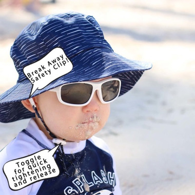 Buy Twinklebelle Grow-With-Me Baby Bucket Sun Hat Navy Waves at Well.ca ...