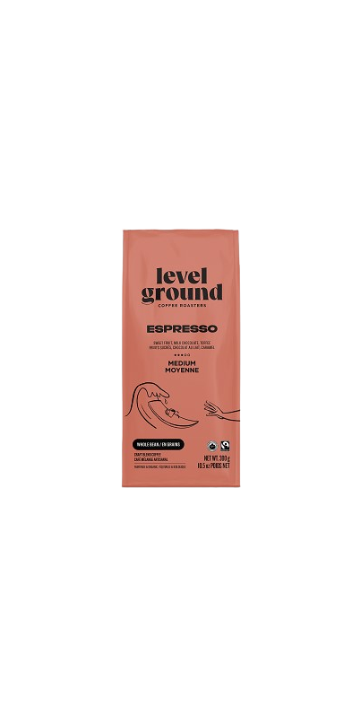 Buy Level Ground Espresso Medium Roast Organic Blend Whole Bean Coffee ...