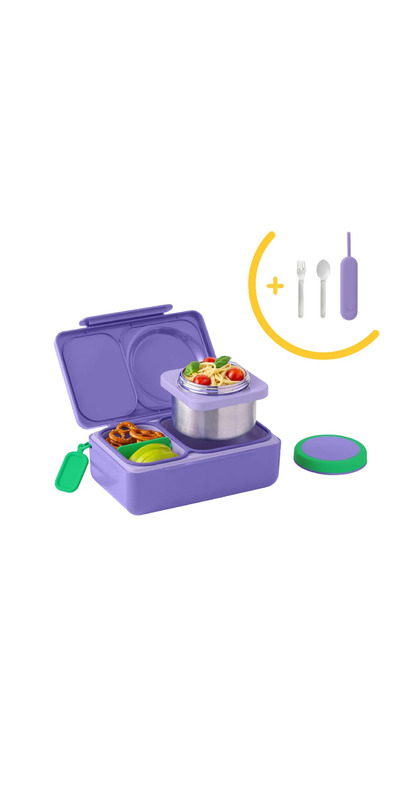 Buy OmieLife OmieBox UP Bento Box Galaxy Purple + Utensil Set Bundle at ...