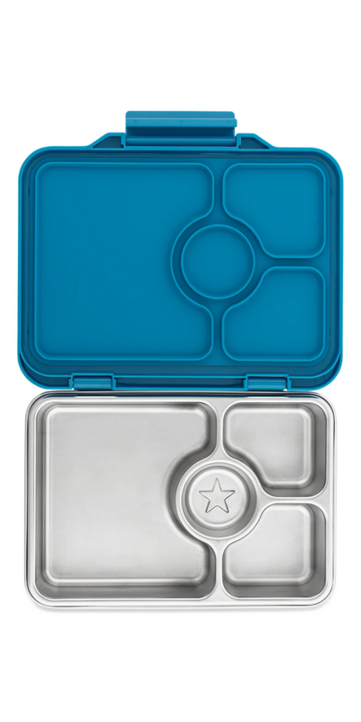 Buy Yumbox Pret Stainless Steel 4 Compartment Bento Box Normandy Blue ...