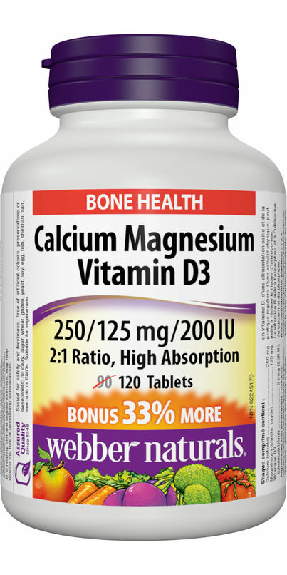Buy Webber Naturals Calcium Magnesium Citrate with Vitamin D Bonus Size ...