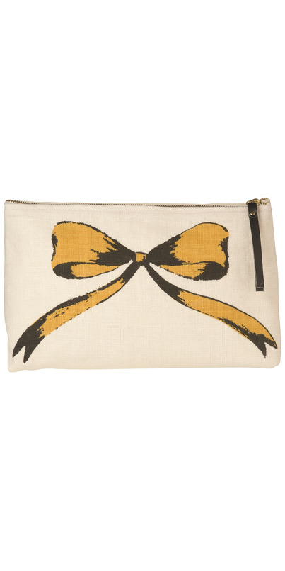 Buy Danica Studio Large Linen Cosmetic Bag with Prim & Proper Print at ...