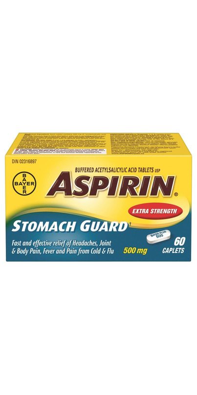 Buy Aspirin 500 mg Stomach Guard with Calcium Carbonate Extra Strength ...