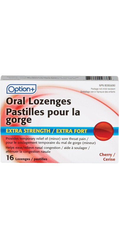 Buy Option+ Oral Lozenges Extra Strength Cherry at Well.ca | Free ...