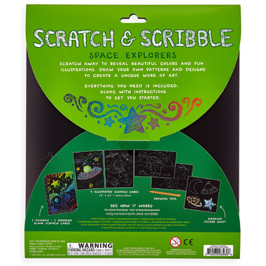 Buy OOLY Large Scratch & Scribble Art Kit: Space Explorers at Well.ca | Free Shipping $35+ in Canada