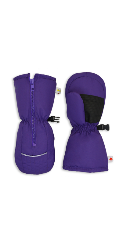 Buy Hot Paws Winter Mittens with Long Cuff and Reflective Strip Grape ...
