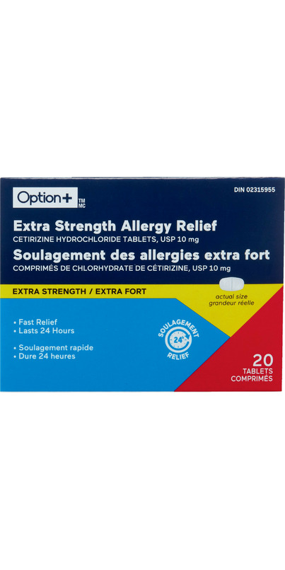Buy Option+ Extra Strength Allergy Relief Tablets USP 10mg at Well.ca ...