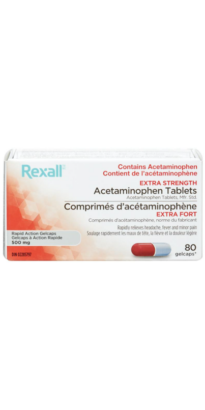 Buy Rexall Extra Strength Acetaminophen Rapid Action Gelcaps at Well.ca ...